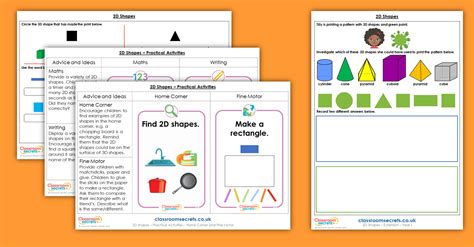 Shape Year D Shapes Practical And Written Activities Classroom Secrets Classroom Secrets