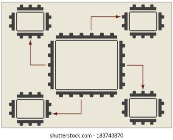 Abstract Flowchart Stock Vector Royalty Free Shutterstock