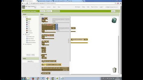 App Inventor 1 A Menu With Buttons Linking Screens Youtube