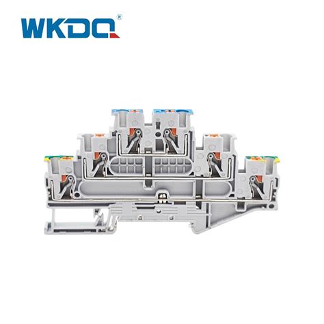 China Din Rail Push In Terminal Block Multi Level Terminal Block With Pe Foot Suppliers