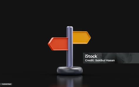 어두운 배경에 방향 간판 3d 도로에 대한 개념을 렌더링 교통에 대한 스톡 사진 및 기타 이미지 교통 동기 부여 웹페이지