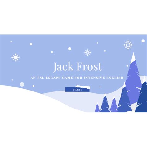 Jack Frost Esl Escape The Room Game