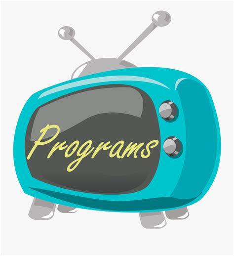 Cartoon Tv With Programs Written On It Comic Tv Png Free