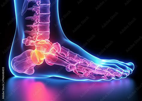 Osteoarthritis Of The Foot Pain And Healthcare Concept Stock