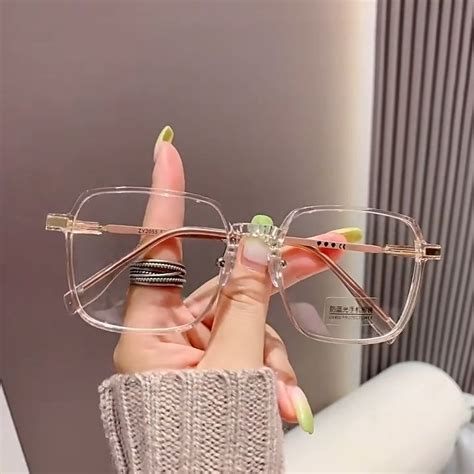 Photochromic Anti Radiation Blue Light Eyeglasses Square Frame Computer