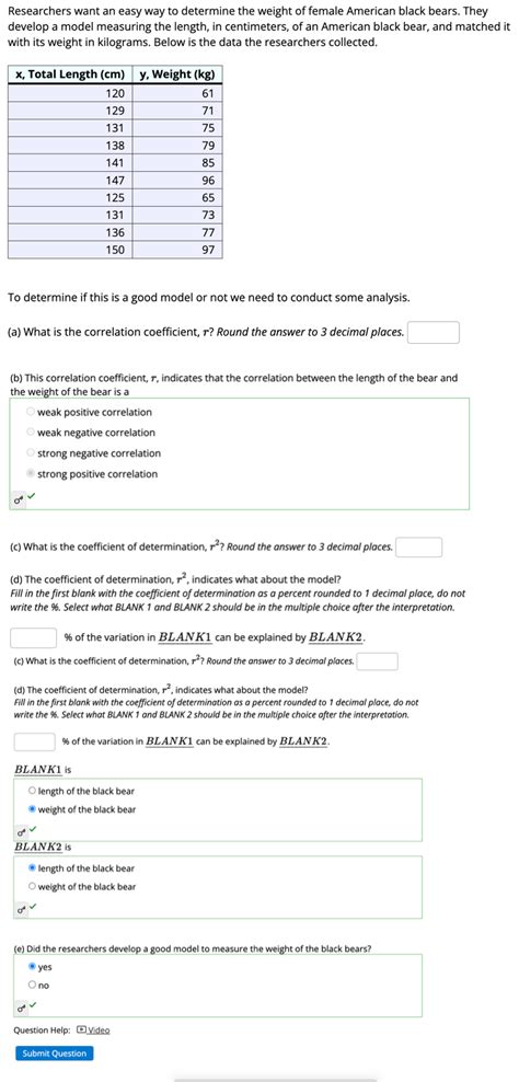 Solved Researchers Want An Easy Way To Determine The Weight Chegg Com