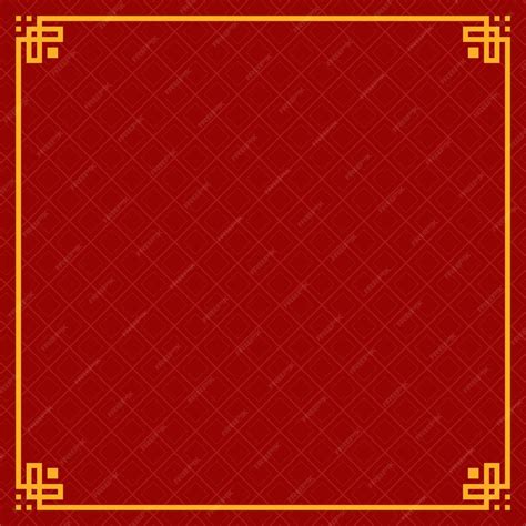 Premium Vector Chinese Frame Background With Pattern In Red