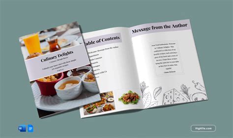 Cookbook Page Template Word Google Docs Highfile