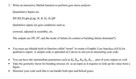Solved 3 Write An Interactive Matlab Function To Perform
