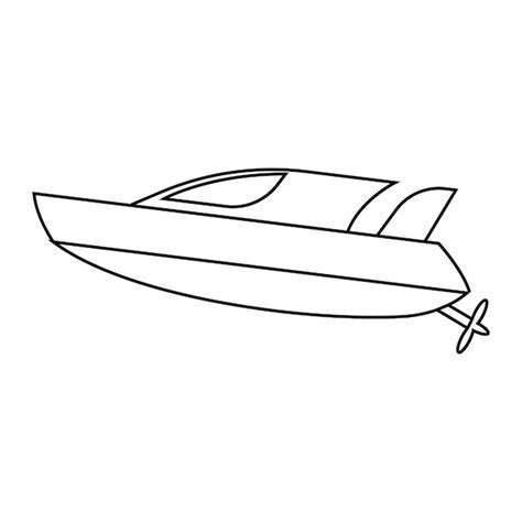 Premium Vector Speedboat Iconvector Illustration Template Design