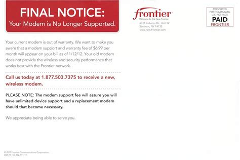 Stop The Cap Frontier Gouges Customers With New Mandatory Modem Fee Even If You Own Your Own