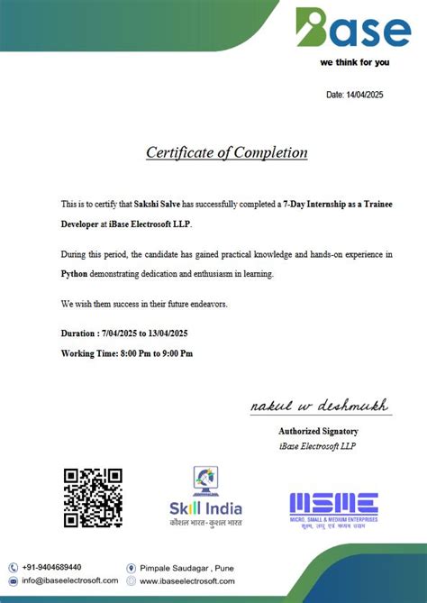 Internship Python Developerjourney Ibaseelectrosoft