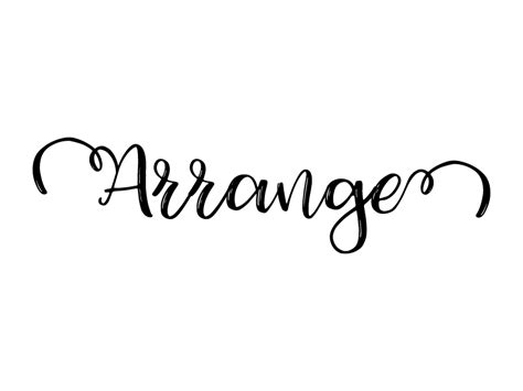 Arrange Svg Lettering Typography Graphic By Islanowarul · Creative Fabrica