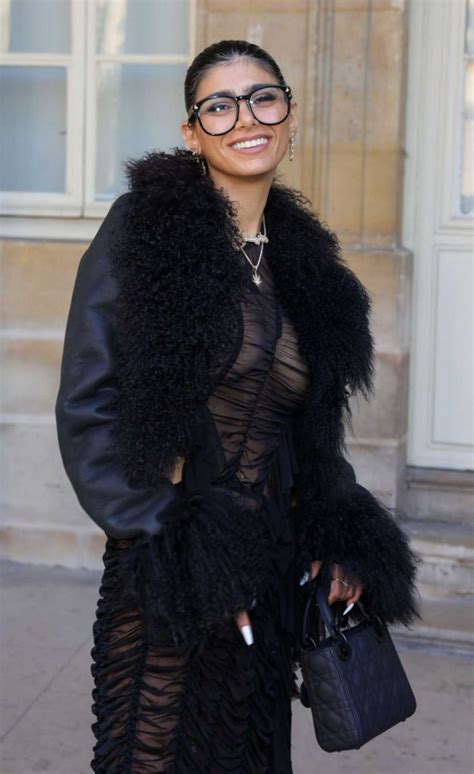 Mia Khalifa Arrives At Ludovic De Saint Sernin Menswear Spring