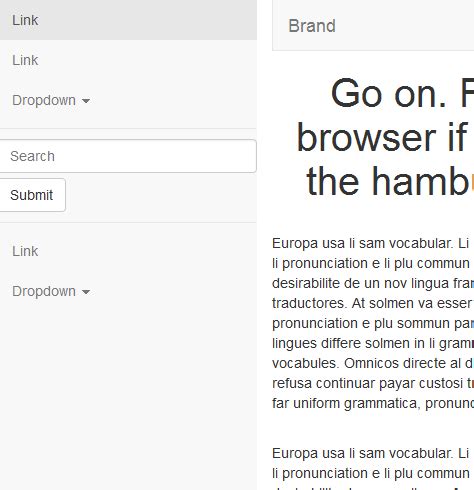 Responsive Bootstrap Push Menu Tutorial Stampede
