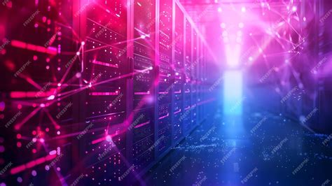 Abstract Data Center Background With Server Racks Cloud Computing And Network Hosting Concept