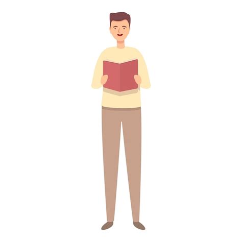 Premium Vector Student Lecture Icon Cartoon Vector Male Character