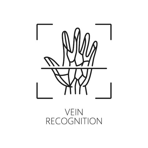 Premium Vector Vein Recognition Identification Verification Icon