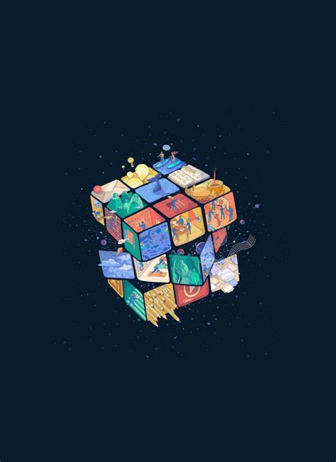 Rubrics Stranger Things Poster Rubiks Cube Poster