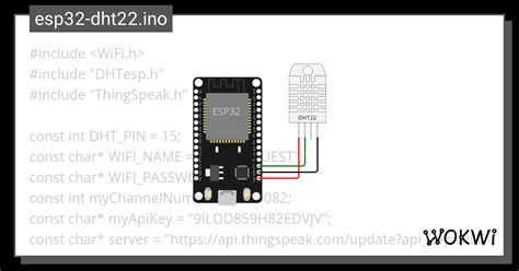Esp32 Dht22 Thingspeak Copy Wokwi ESP32 STM32 Arduino Simulator