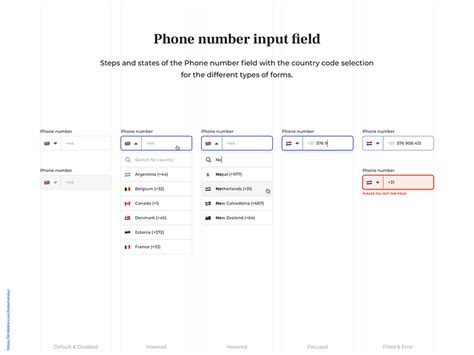 Phone Number Input Field With Country Code By Dima Kobeliatskyi On Dribbble
