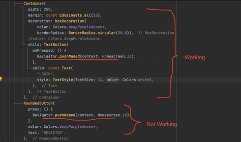 flutter namedroutes from loginscreen to homescreen using custom widget not working flutter fixes