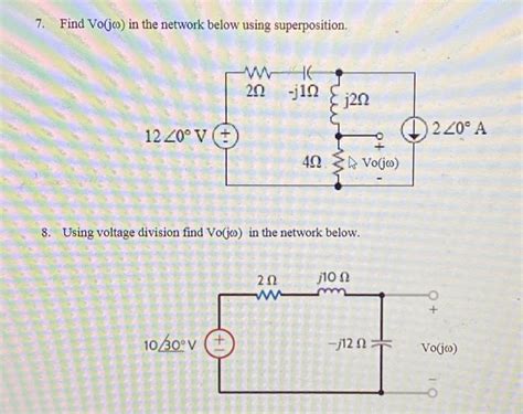 solved 7 find vo jω in the network below using