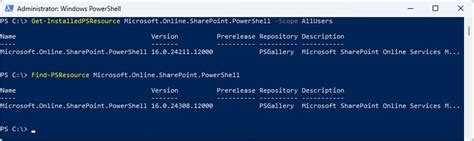 PowerShell Module Microsoft Online SharePoint PowerShell 16 0 24308