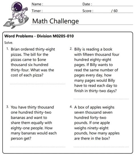Advance Division Input Output Match Ups Word Problems Power Of Ten