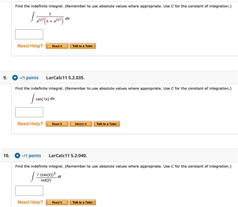 Solved Find The Indefinite Integral Remember To Use Chegg Com
