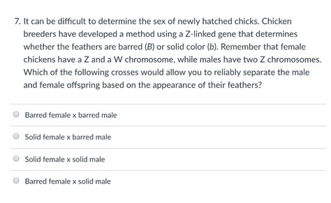 Solved It Can Be Difficult To Determine The Sex Of Newly Chegg Com