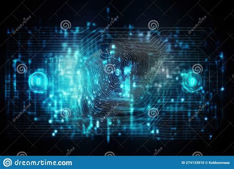 Fingerprint Scan Provides Security Access With Biometric Data Created