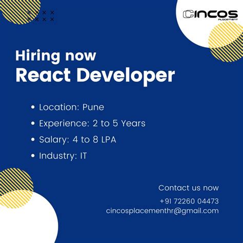 cincos placement services on linkedin reactdeveloper punejobs