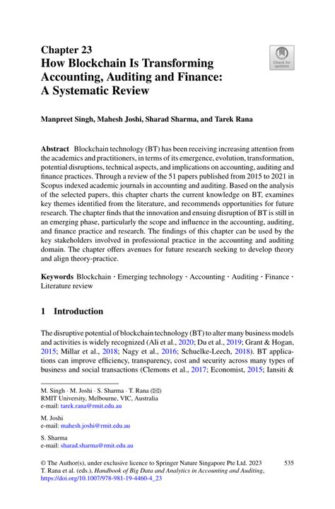 Pdf How Blockchain Is Transforming Accounting Auditing And Finance