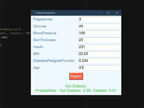 Designing A Diabetes Prediction App With Python And Tkinter Faiza Dani Posted On The Topic