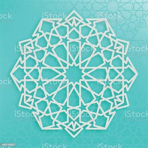 파란색 배경에 흰색 아랍어 장식입니다 동부 이슬람 프레임 워크입니다 벡터 일러스트입니다 패턴에 대한 스톡 벡터 아트 및 기타 이미지 Istock