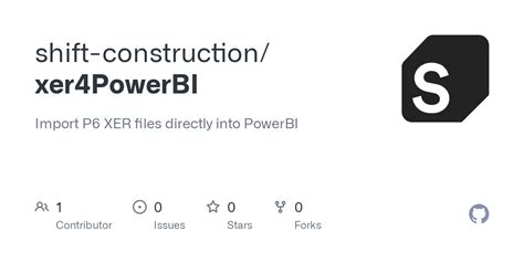 Github Shift Constructionxer4powerbi Import P6 Xer Files Directly Into Powerbi