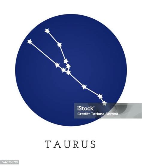 황소 자리 조디악 기호 별자리는 진한 파란색 밤하늘에 별자리입니다 은하수 은하 공간 별표 황소 자리 동부 별자리 점성술 타로 디자인 요소 평면 벡터 그림입니다 동쪽에 대한
