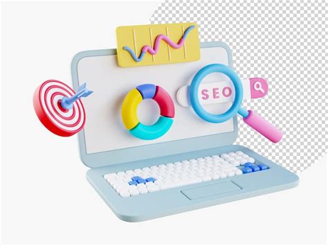 Premium Psd 3d Seo Optimization Web Analytics And Seo Marketing