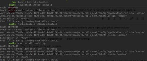 Rails Ruby Bootstrap The Asset Application Css Is Not Present In The Asset Pipeline