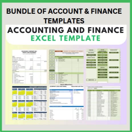 Bundle Of Accounting And Finance Excel Template With Cash Flow