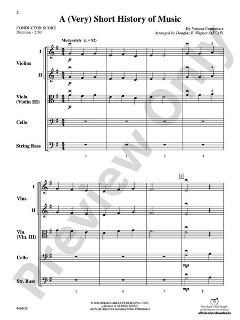 A Very Short History Of Music String Orchestra Conductor Score