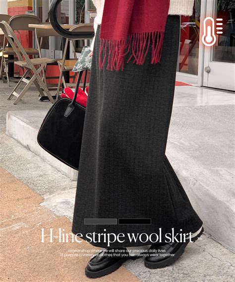 마이온샵 맥시스커트울함유🐑 보이든 H라인 스트라이프 울 스커트 44~66반 슬릿스커트 H라인스커트 뒷트임스커트 다트포인트 롱스커트 베이직스커트 하객룩 격식룩 Fw스커트