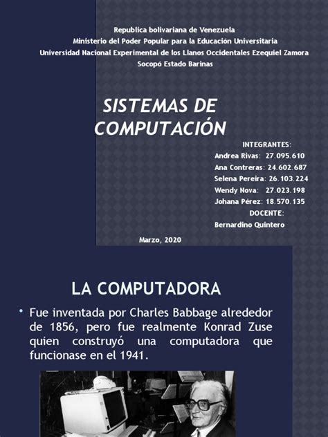 Sistemas De Computacion Pptx Diapositiva Pdf Hardware De La