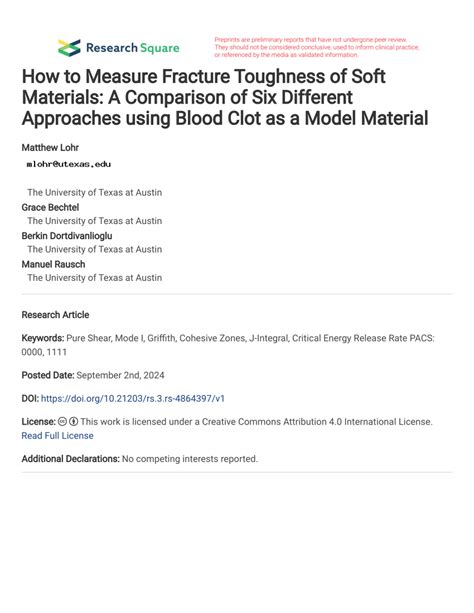 Pdf How To Measure Fracture Toughness Of Soft Materials A Comparison