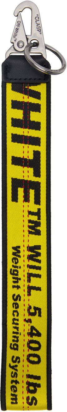Off White Yellow Industrial Keychain Off White