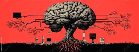 Technological Tree With Roots In Traditional Tools And Branches Leading To Advanced Ai Iot And