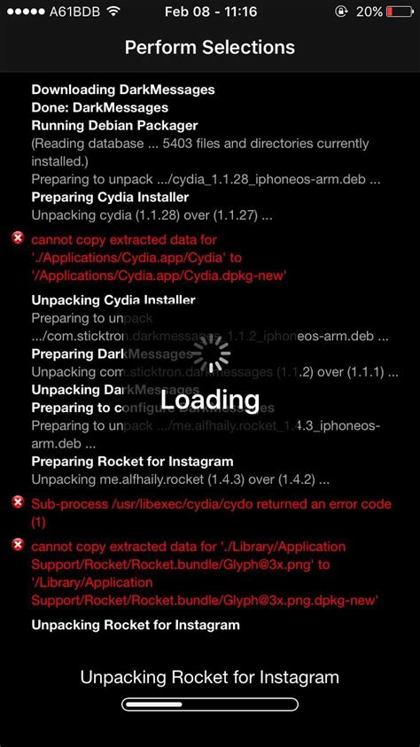 Help Errors When Trying To Upgrade Cydia Installer Or Rocket For