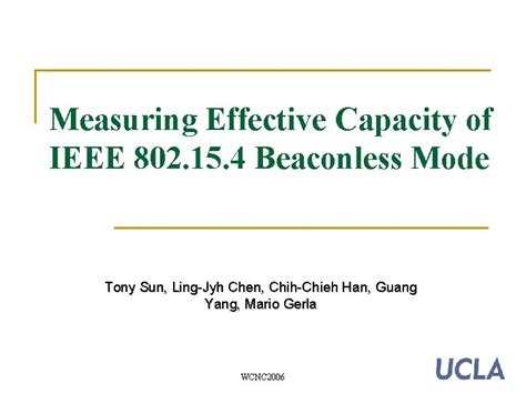 Measuring Effective Capacity Of Ieee 802 15 4