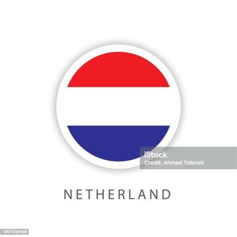 네덜란드 버튼 플래그 벡터 템플릿 디자인 일러스트 레이 터 0명에 대한 스톡 벡터 아트 및 기타 이미지 0명 기 네덜란드 Istock
